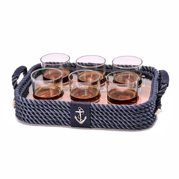 Maritimo Collection Nautical Bar Serving Tray | Nautical Luxuries