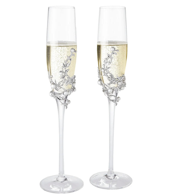 Ocean Pearl Celebration Champagne Flute Sets | Nautical Luxuries