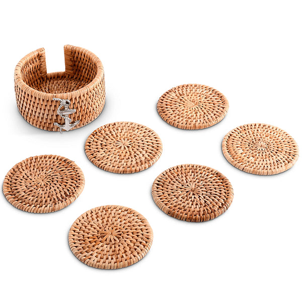 Windjammer Wicker Collection Nautical Coaster Set | Nautical Luxuries