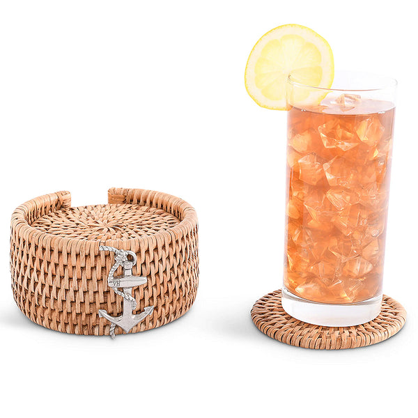 Windjammer Wicker Collection Nautical Coaster Set | Nautical Luxuries