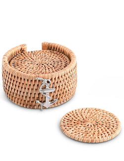 Windjammer Wicker Collection Nautical Coaster Set | Nautical Luxuries