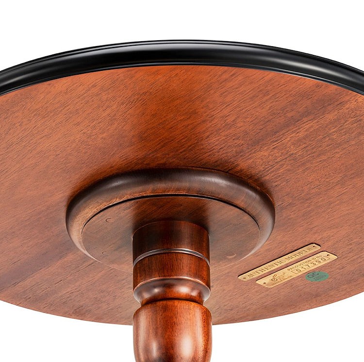 Inlaid Compass Rose Wooden Accent Table | Nautical Luxuries