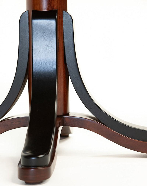 Inlaid Compass Rose Wooden Accent Table | Nautical Luxuries