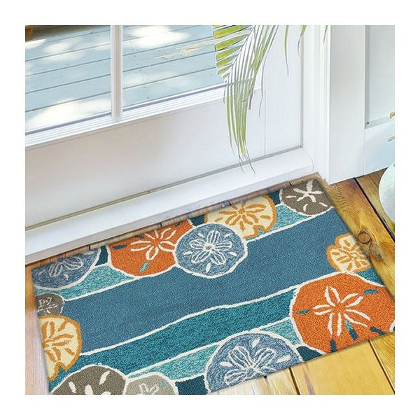 Sand Dollar Harvest Hand-Hooked Indoor/Outdoor Rugs | Nautical Luxuries