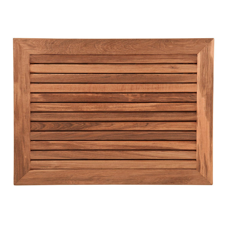 Wide Full-Framed Teak Slat Floor Mat | Nautical Luxuries