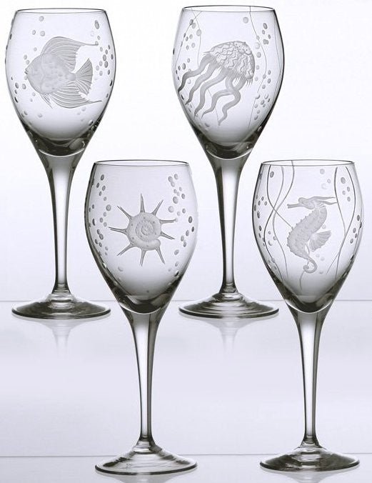 etched wine goblets