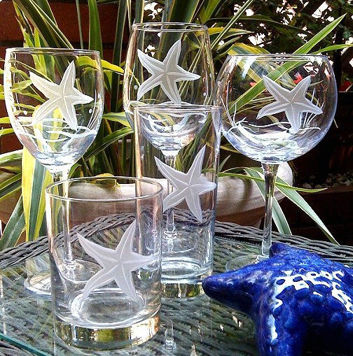 Starfish Garden Coastal Glassware– Nautical Luxuries