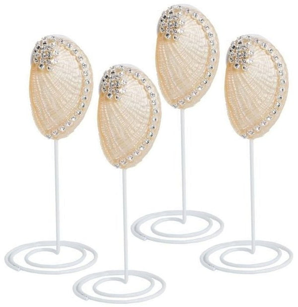 Neptune's Jewels Crystal Shell Place Card Holder Sets | Nautical Luxuries