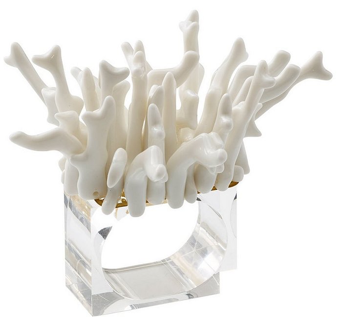 Reef Coral Napkin Ring Sets | Nautical Luxuries