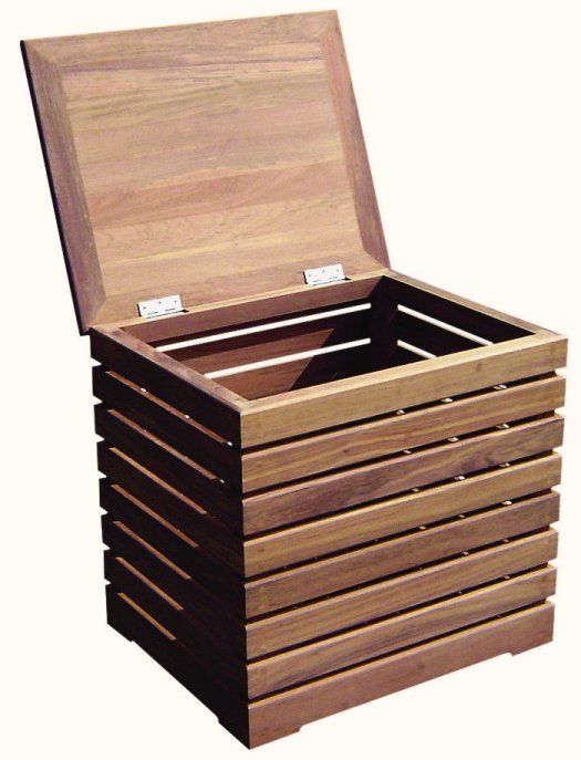 Yachting Teak Collection Slat Style Storage Box | Nautical Luxuries