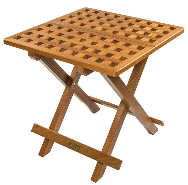 Yachting Teak Collection Hatch Grate Small Folding Table | Nautical ...