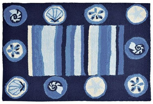 Ocean Tides Hand-Hooked Indoor/Outdoor Rugs | Nautical Luxuries