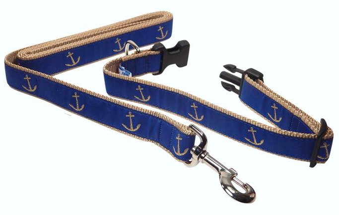 Nylon Web Coastal/Nautical Pet Collars & Leashes | Nautical Luxuries