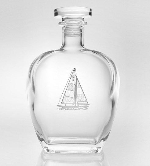 Sailboat Etched Barware Collection | Nautical Luxuries